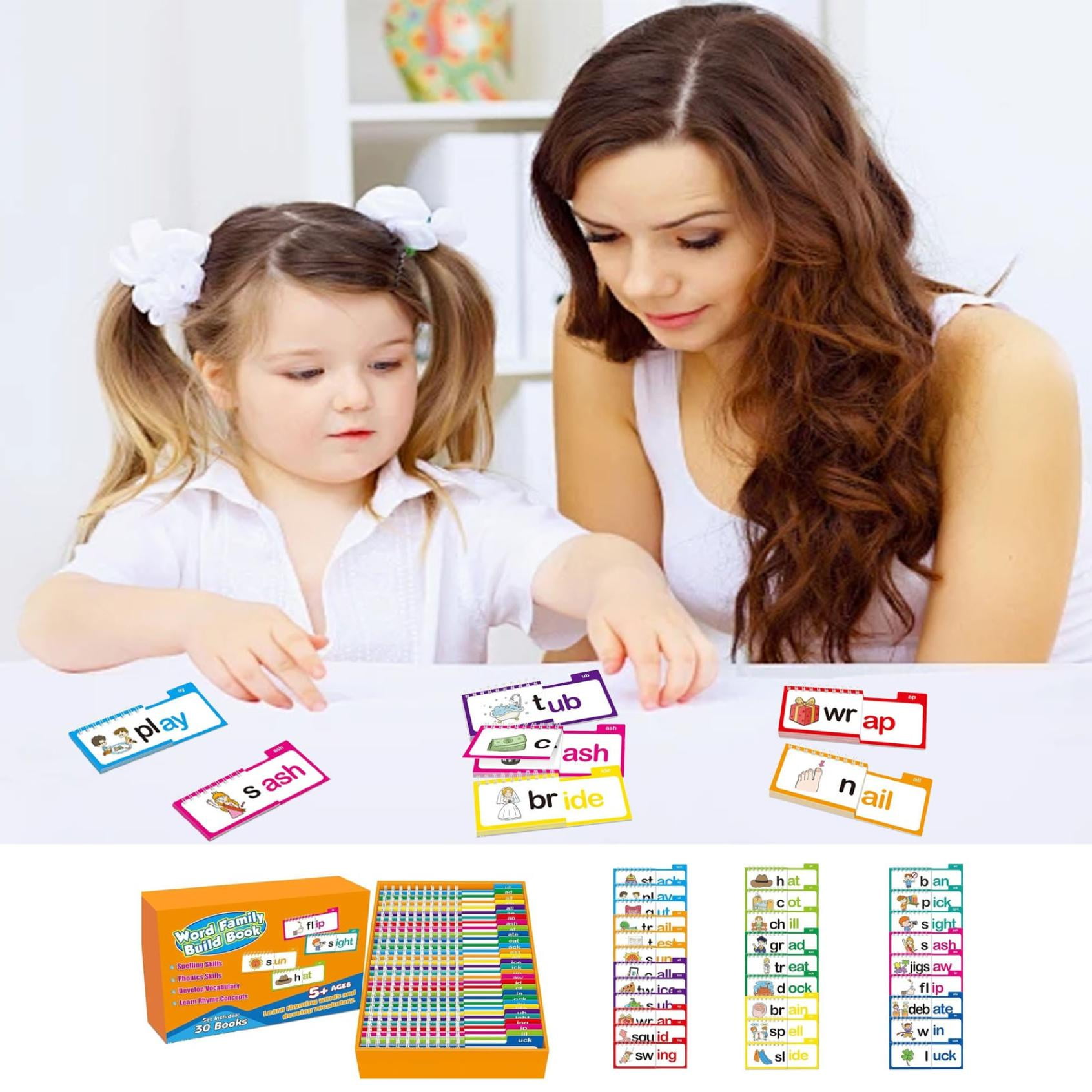 Clearance! 30 Read and Rhyme Flip Books,Word Family Build Flip Book ...