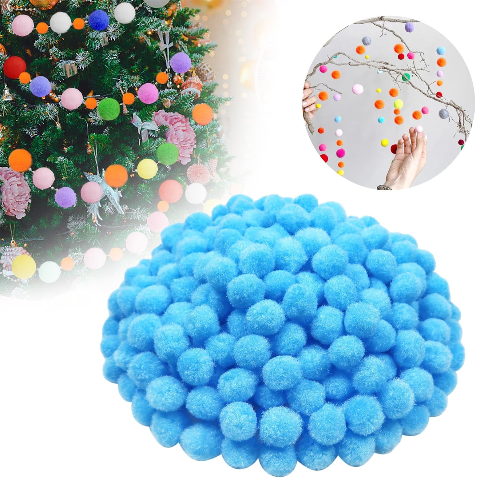 Clearance！300pcs Pom Poms 20mm Pom Poms Fuzzy Pompoms For DIY Crafts ...