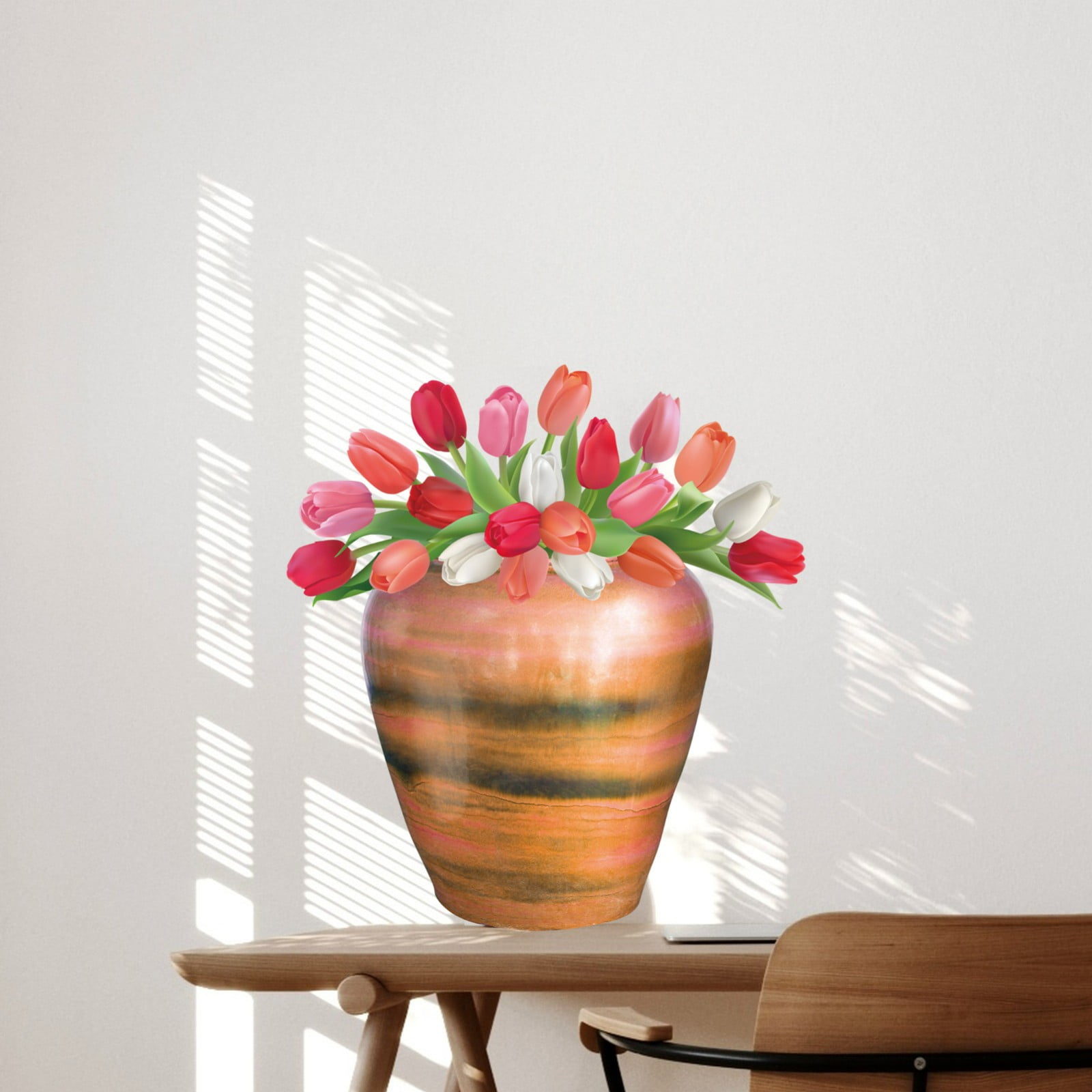 Clearance! 3D Wall Stickers Murals, Vase Flower Stickers Self-Adhesive ...