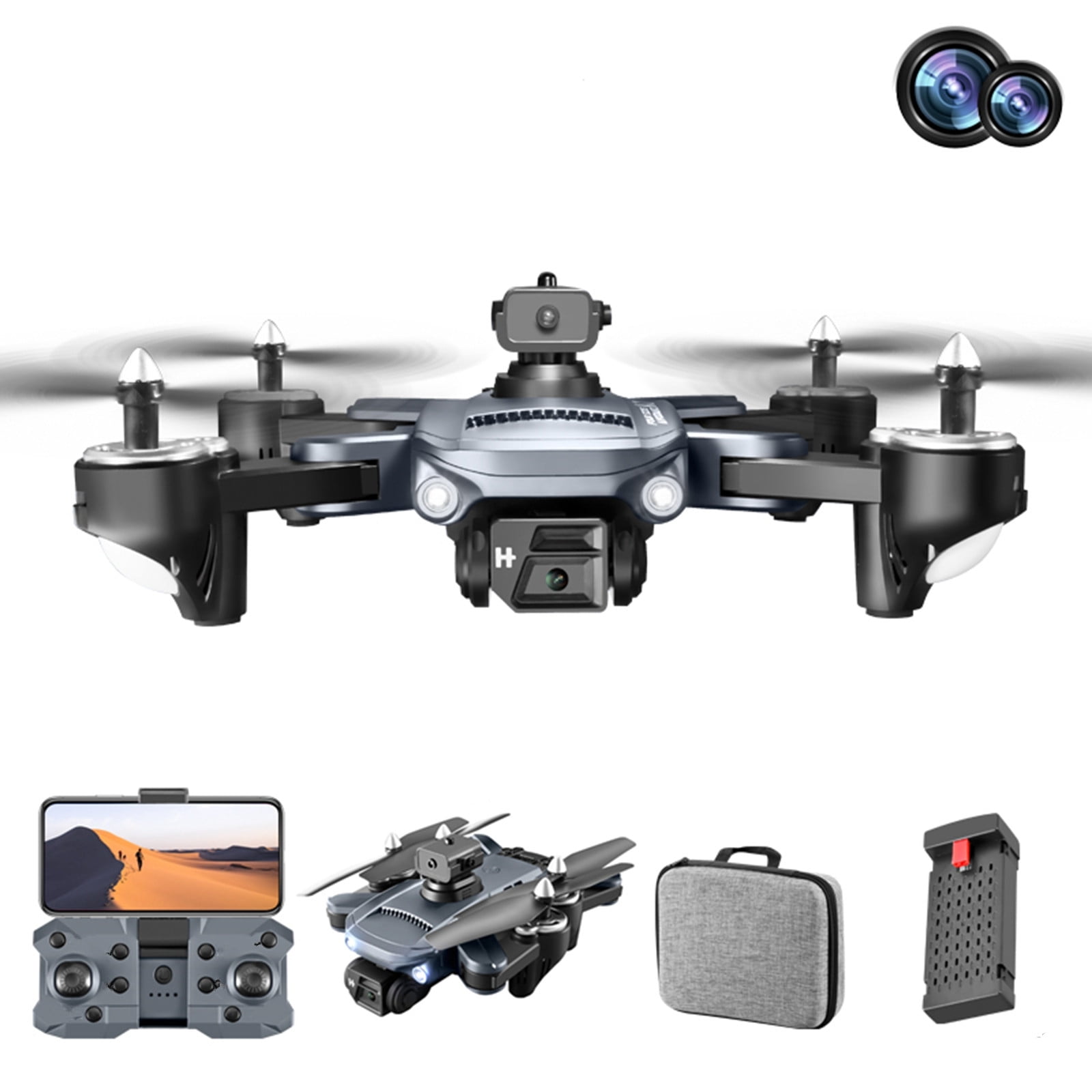 on Clearance 4.9 Inch Mini Drone for Kids Crash Proof LED Lights One ...