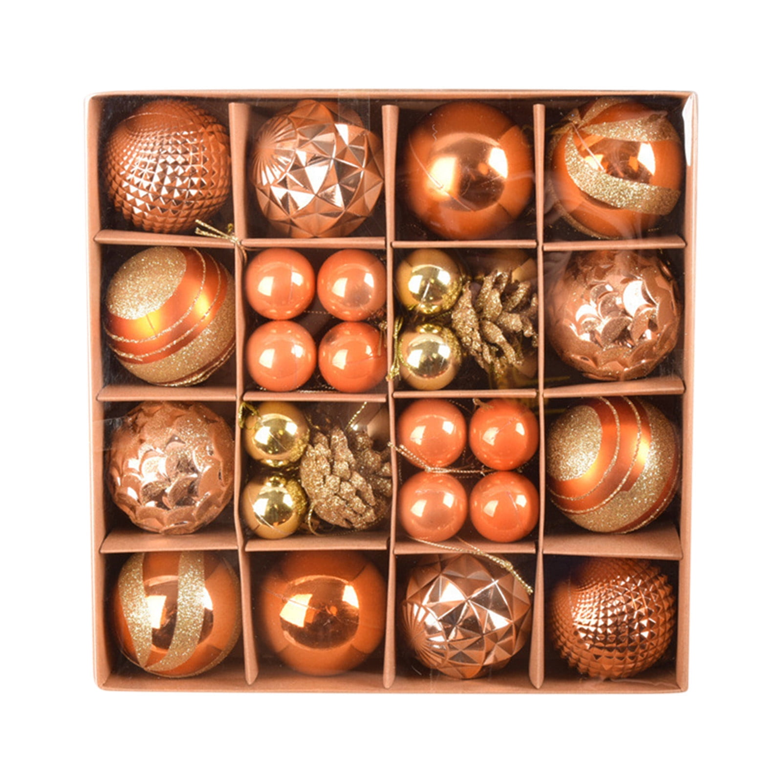 42-Pack Christmas Ball Ornaments with Strings, 60mm/2.36-Inch Large ...