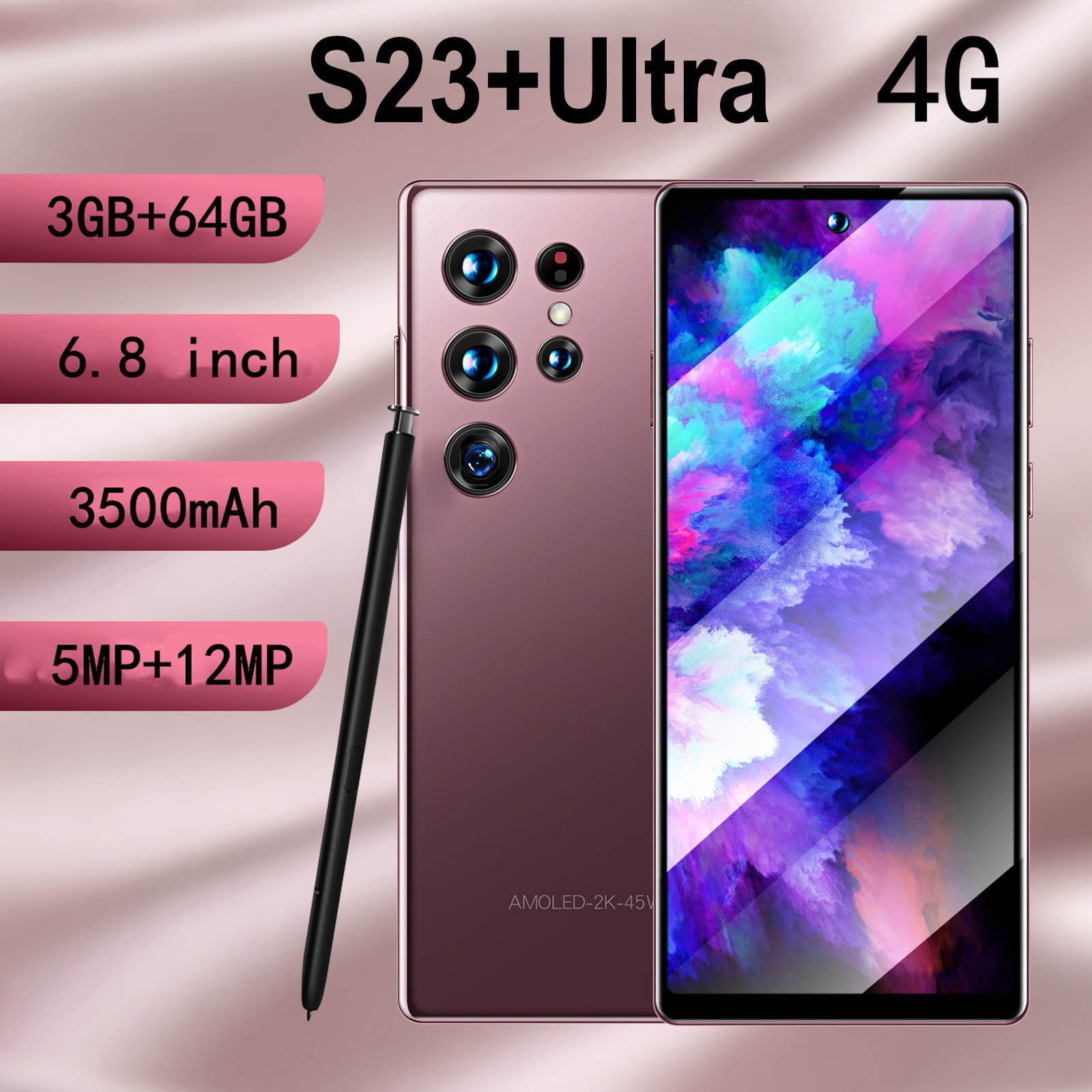 4G Smartphone 6.8-inch HD Standby Card Slot 3+64G Memory 3500mAh ...