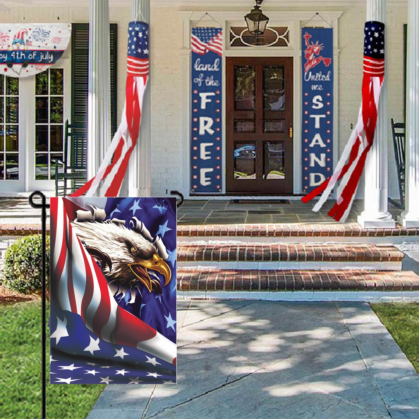 Clearance! 4th of July Patriotic Garden Flag Double Sided USA American ...