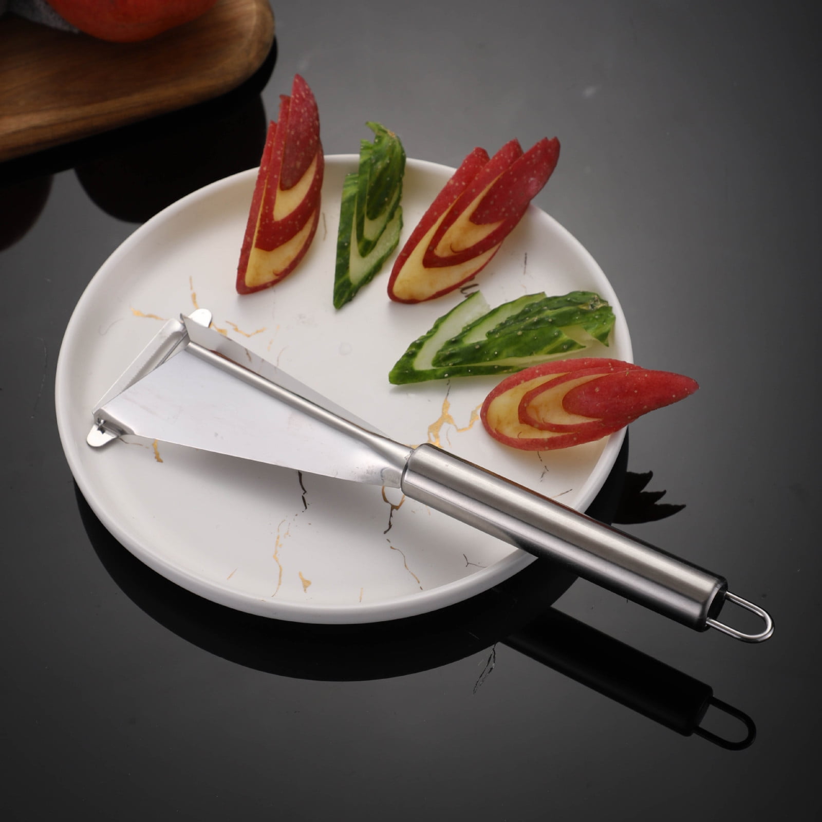 Under $5.00 Gmogad Apples Triangles Push Knife Fruit Stainless Steel ...