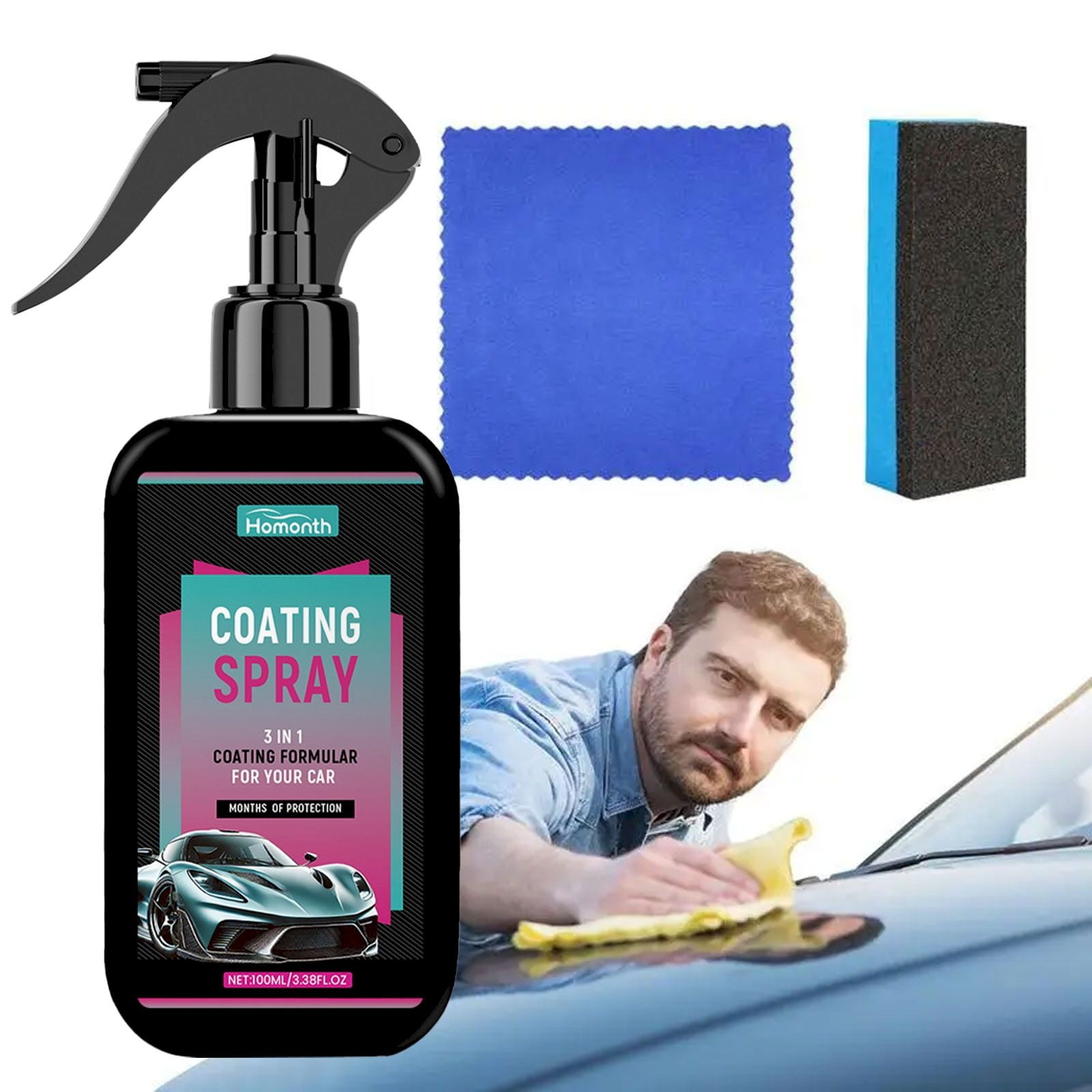 Clearance Under $5 100ml Coating Spray Platinum Car Set Multi ...
