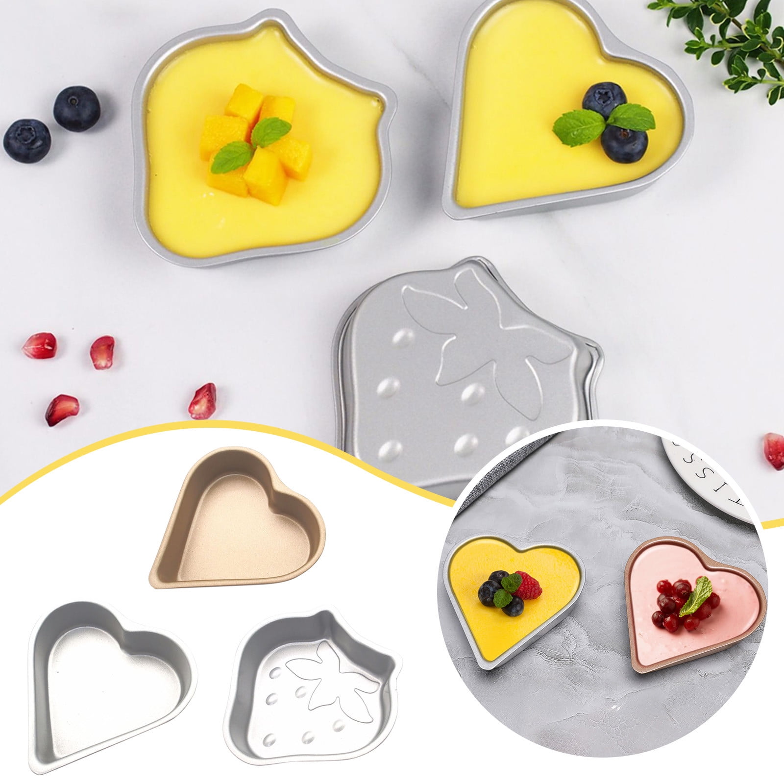 Clearance Under $5 3pcs Cake Pan Heart Shaped Cake Pans For Baking ...