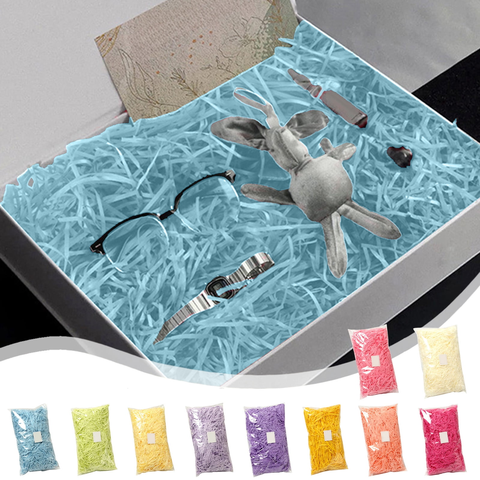 Clearance Under $5 Boovnll 0.22LB Crinkle Paper Filler, Crinkle Cut ...