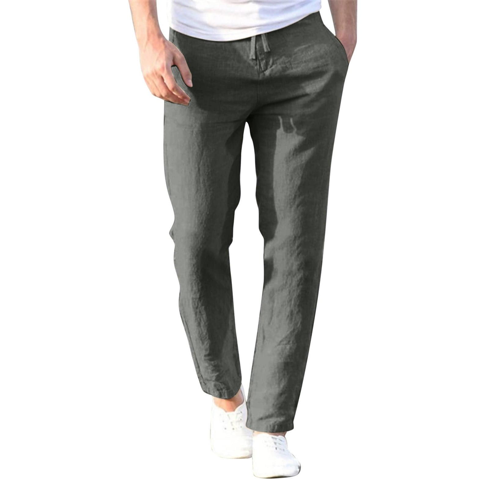 Under 5$Casual Pants for Mens Elastic Waist Plus Size Fashion Casual ...