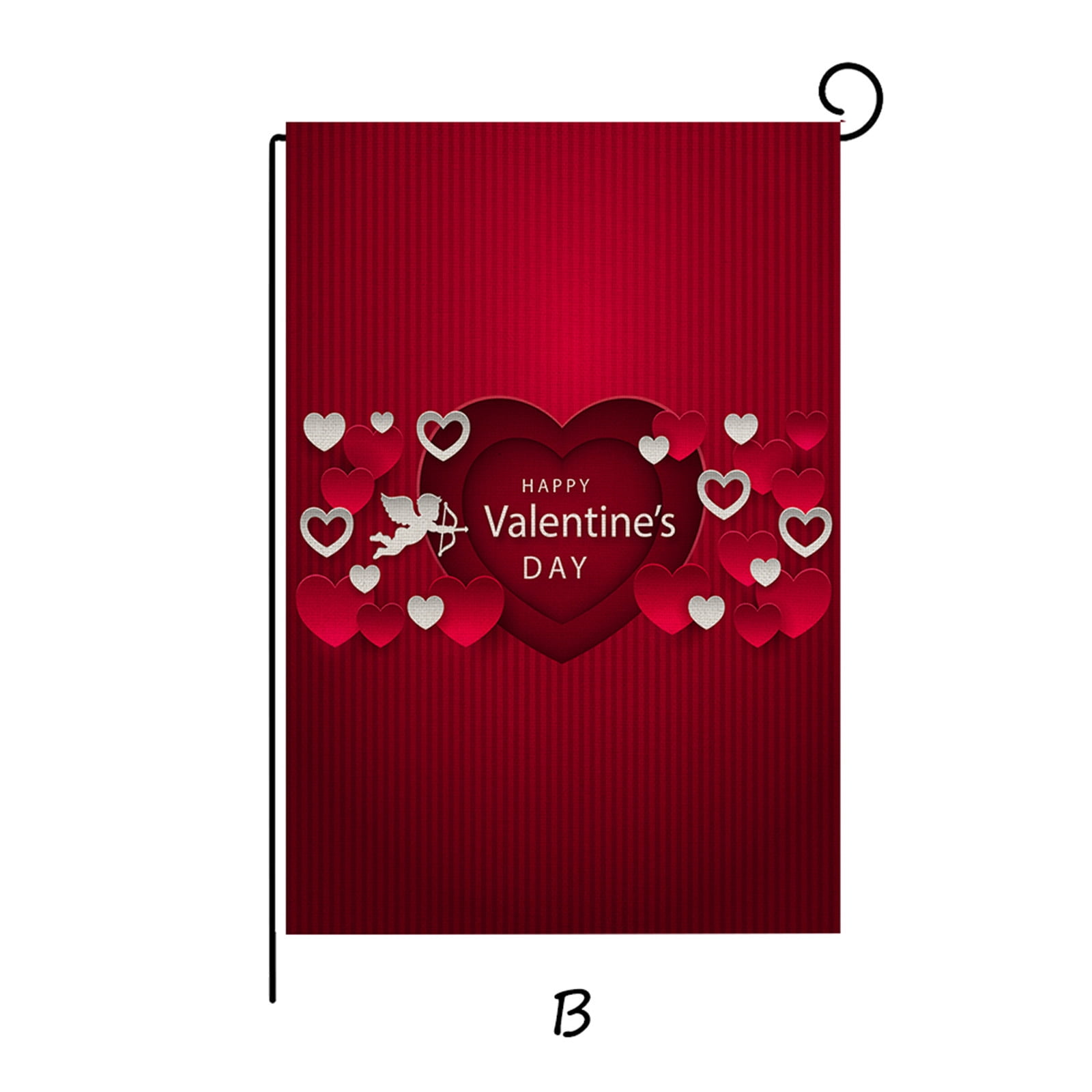 Clearance Under $5 EGNMCR Valentine Flag, Double Sided Valentine's Day ...