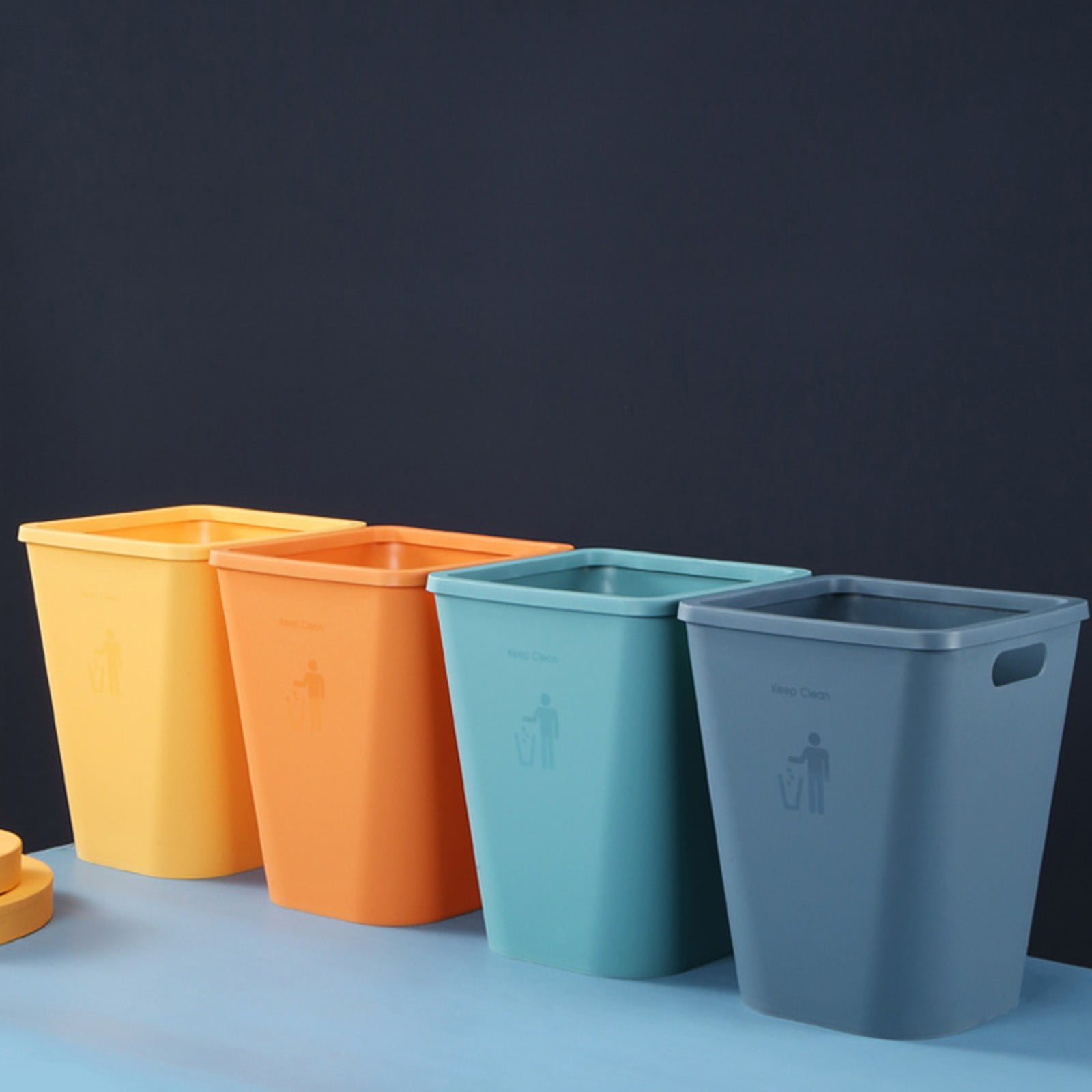 under $5 Fufafayo Indoor Trash cans Trash Can Household Kitchen Toilet ...