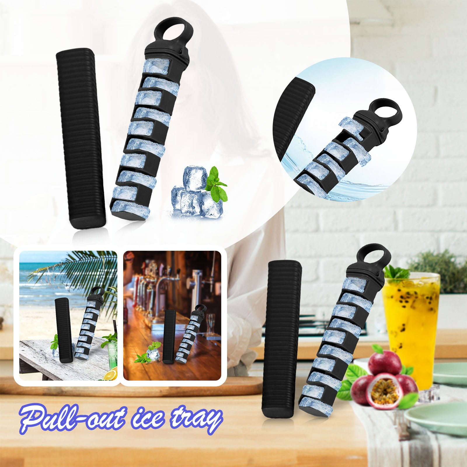 Clearance! Under $5 Handheld Creative Bow Shaped Pull Out Ice Tray Food ...