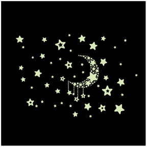 Stars Luminous Stickers Fluorescence Room Ceiling Wall Decor,100Pcs ...