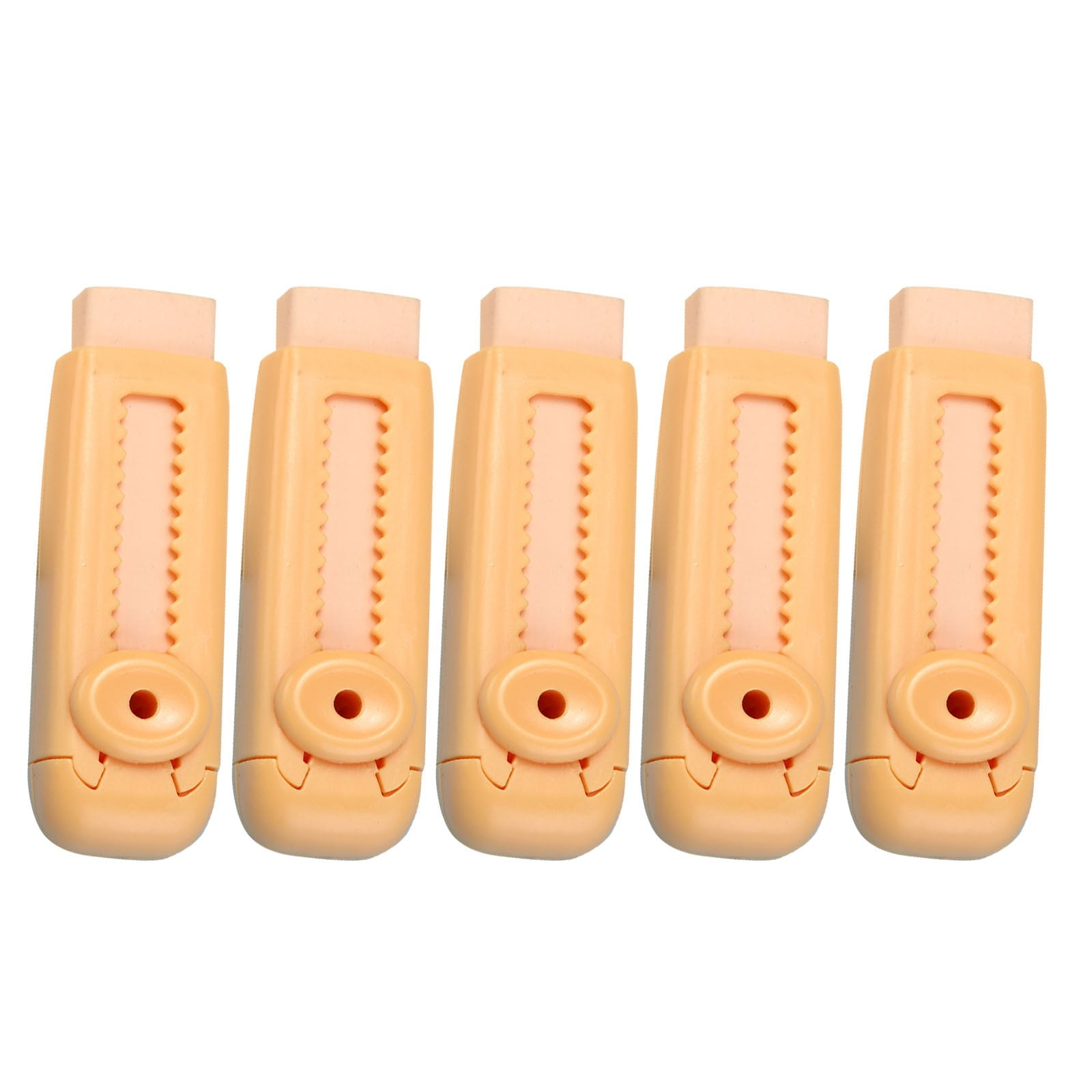 Clearance! 5 Piece Sliding Retractable Pencil Erasers 4 Cute Colors ...