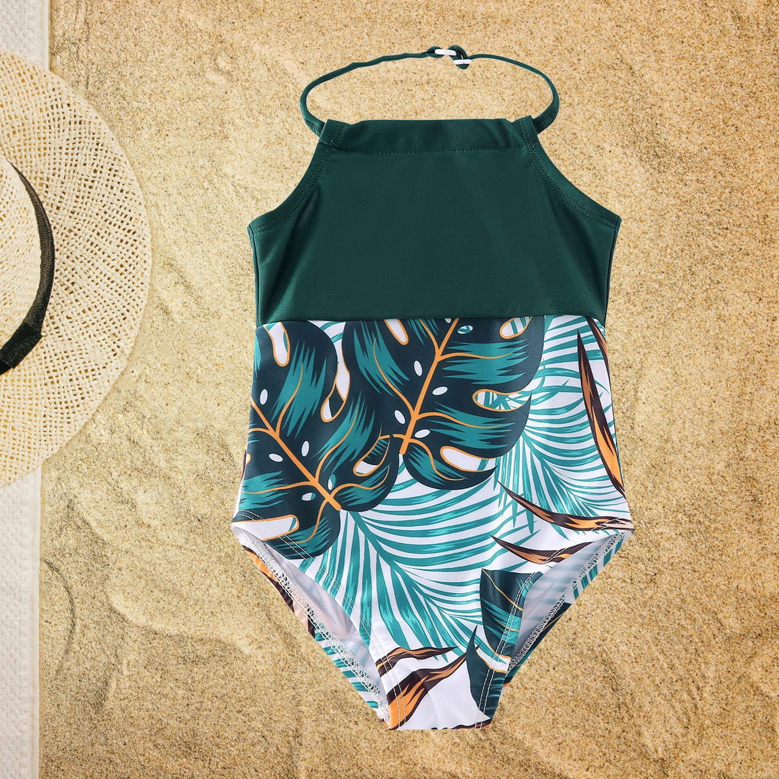 Clearance Under $5 Pitauce Family Matching Swimsuits Hawaiian Tropical ...