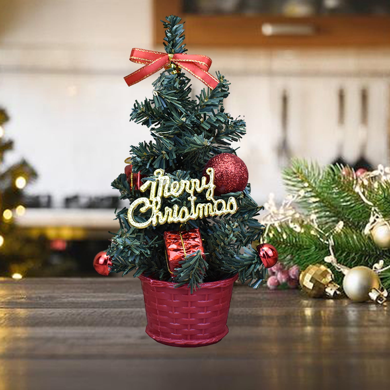 Clearance under $5-Shldybc Mini Artificial Christmas Trees Xmas Desktop ...