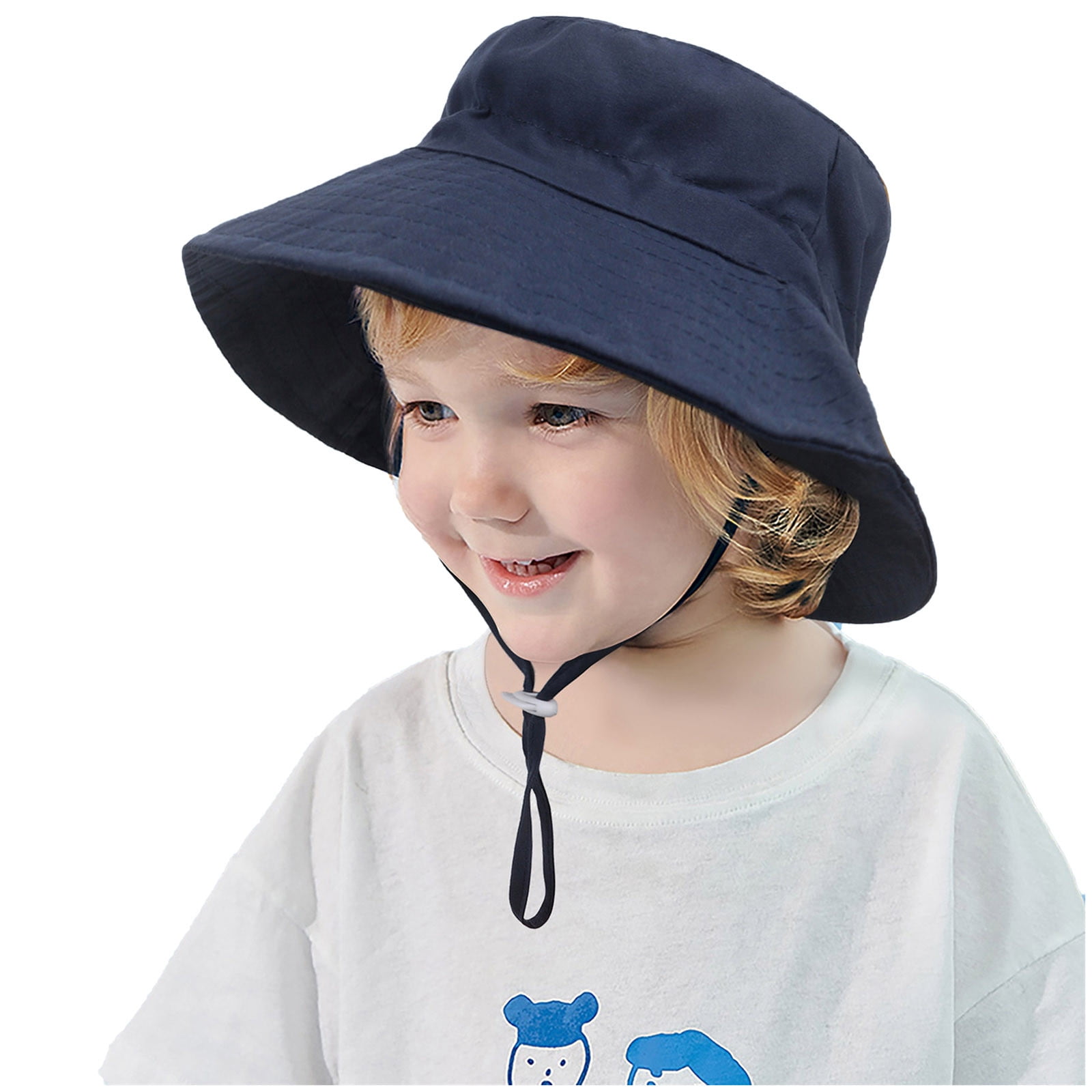 FAMTKT Toddler Baby Summer Sun Protection Fashion Solid Color Sun-hat ...