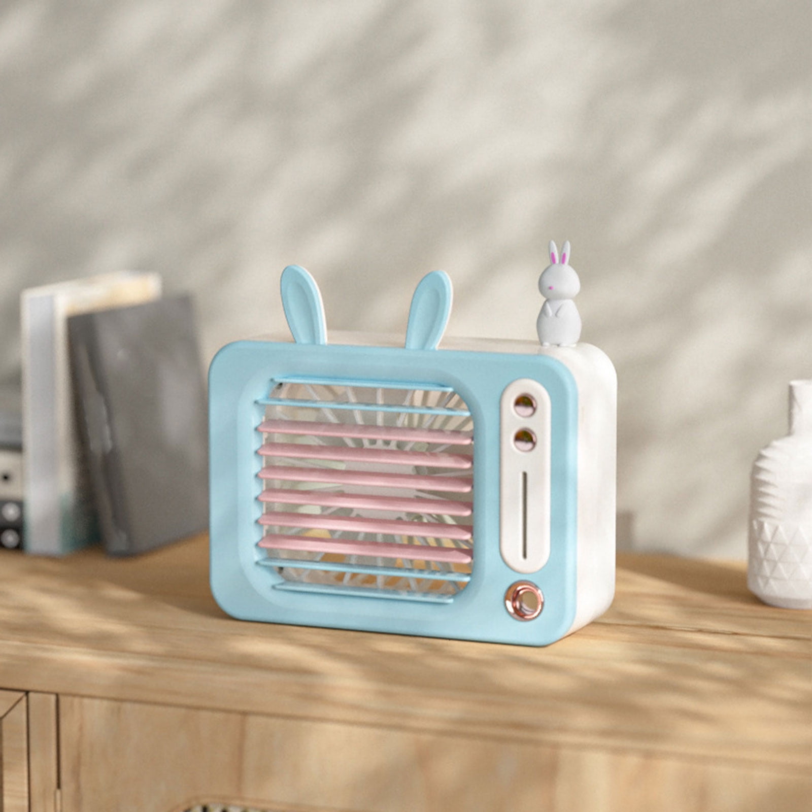 Clearance under $5 Usloyux Air Cooler Fan USB Rechargeable Battery ...