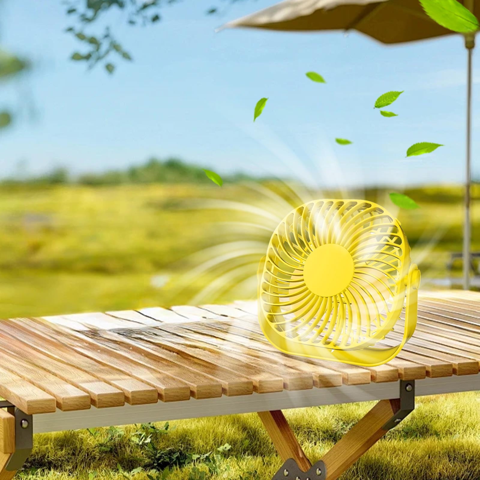 Clearance under $5 Usloyux Portable Desk Fan USB Rechargeable Battery ...