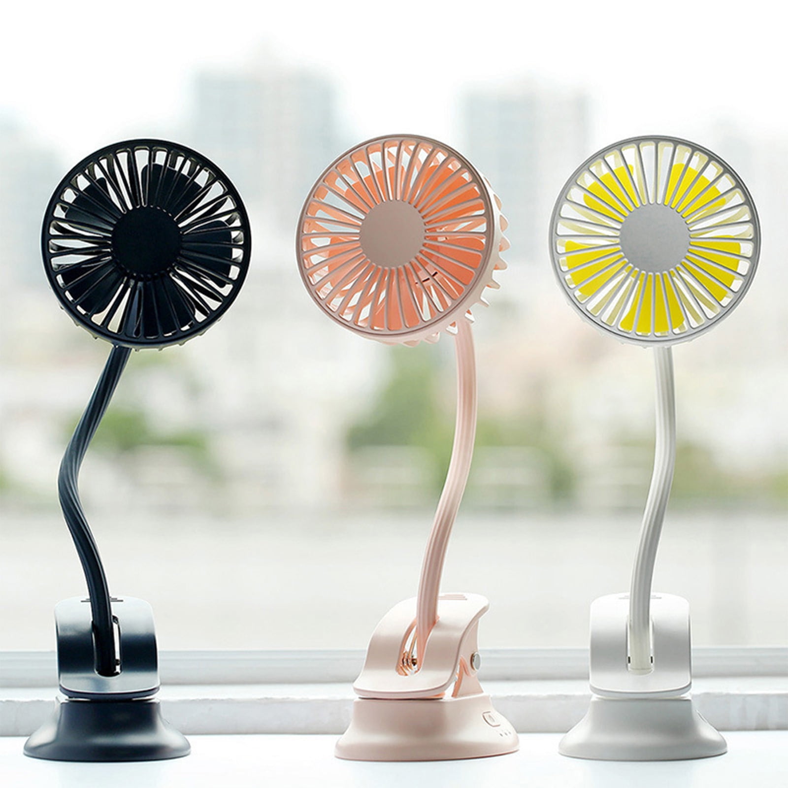 under $5 Usloyux Portable Fan USB Rechargeable Battery Operated Cute ...