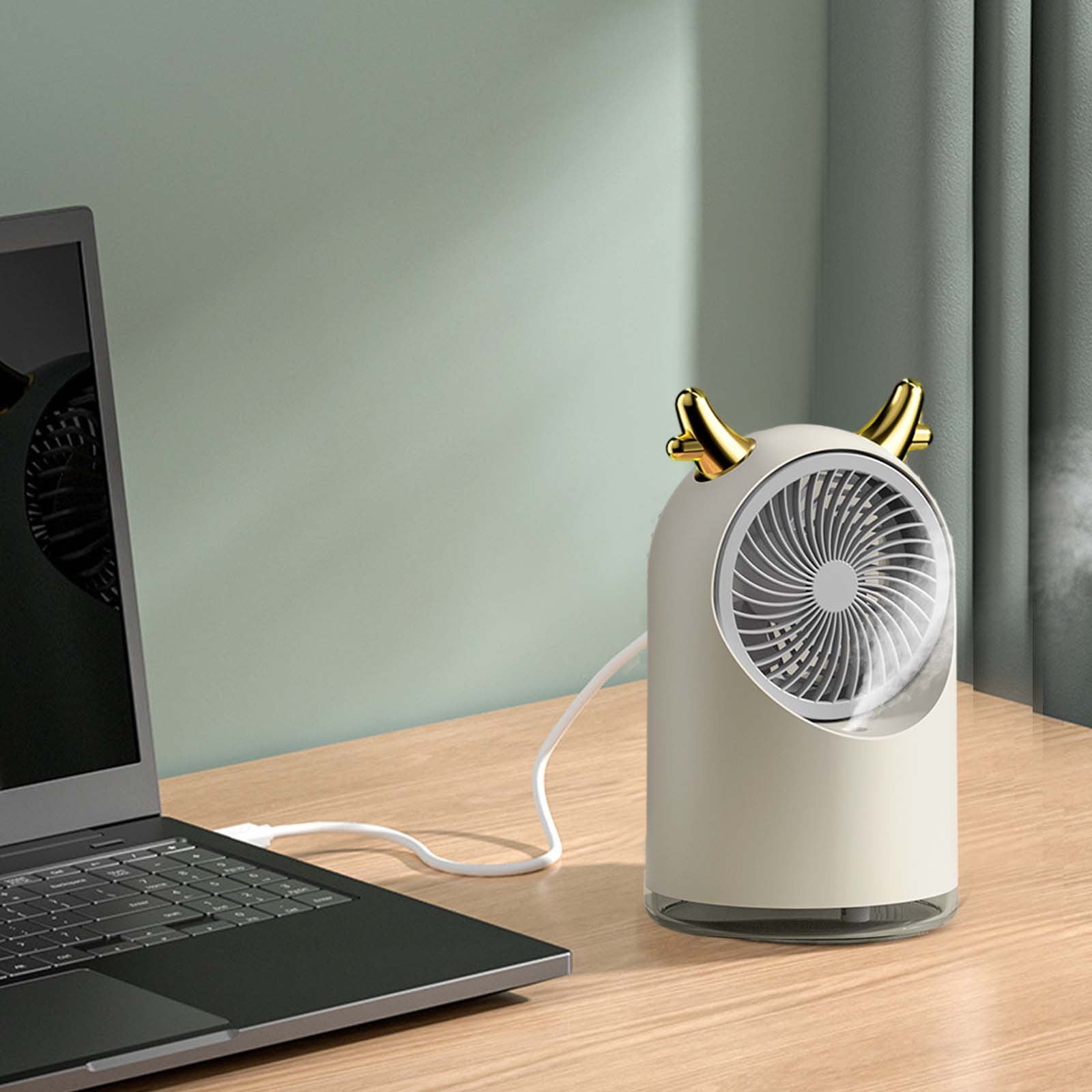 Clearance under $5 Usloyux Portable Handheld Fan with Mist Rechargeable ...
