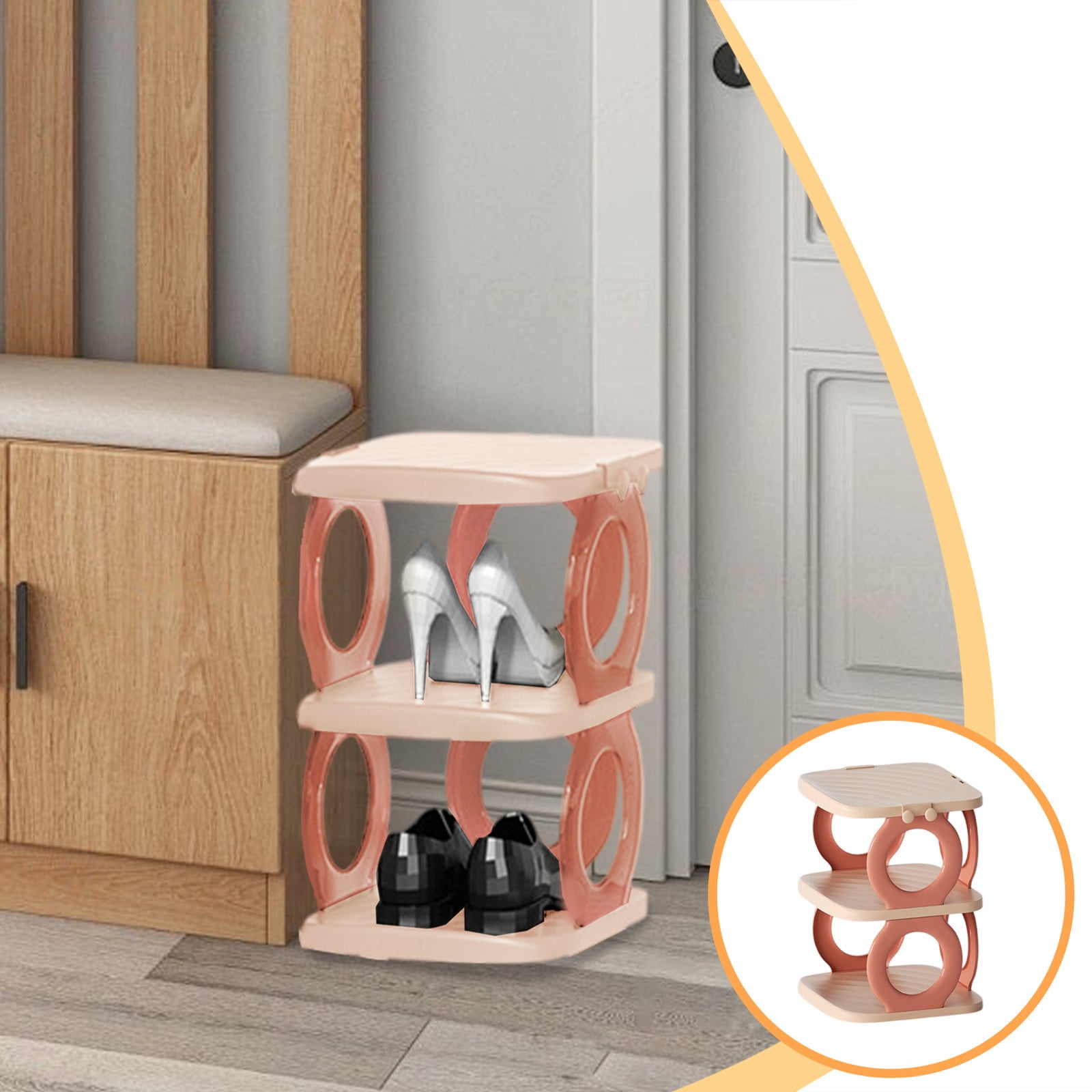 Clearance under $5 Usloyux Transparent Plastic Shoe Rack, Simple ...