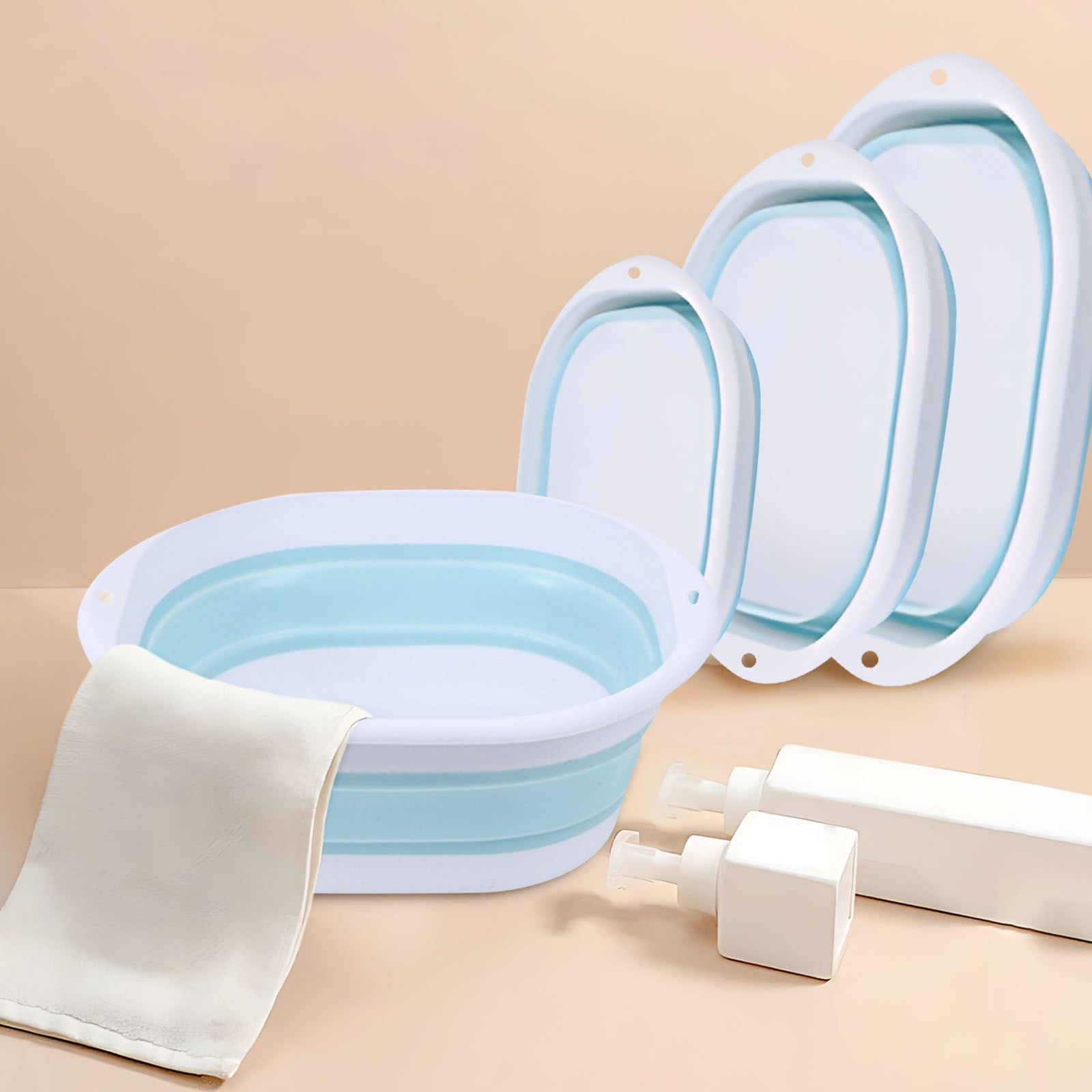 Clearance Under $5!Yyuenw Collapsible Wash Basin Foldable Washing Dish ...
