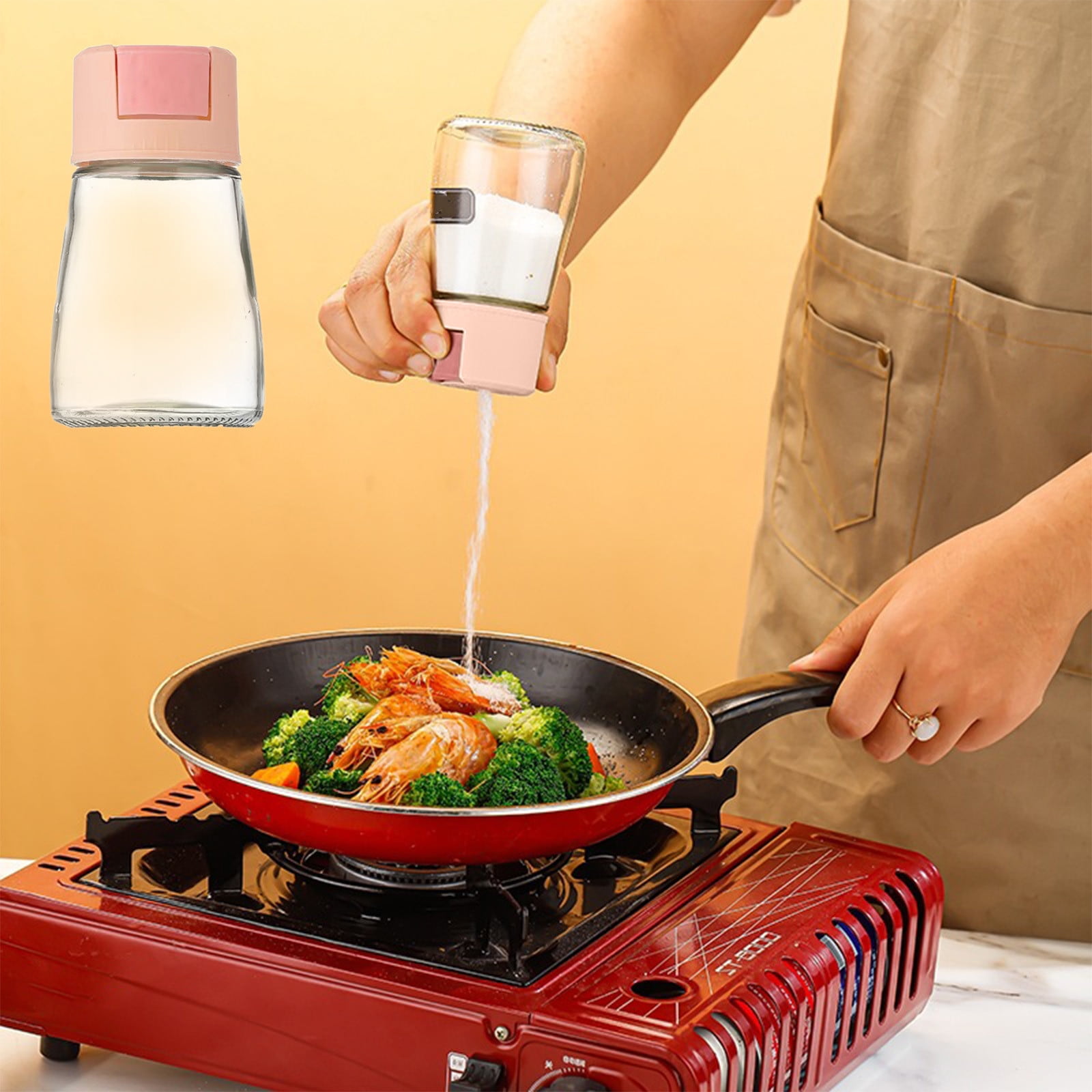 Clearance Under $5!Yyuenw Measuring Salt and Pepper Shakers, Push ...