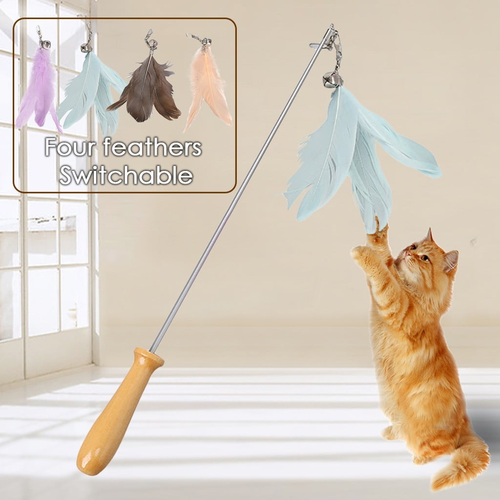 Clearance under $5 kladzum Cat Toys Feathers Toy, Pet Interaction Funny ...