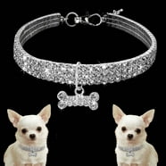 Tuobarr Dog Collar, Fancy Rhinestone Chocker Collars for Mini Pet Dog ...