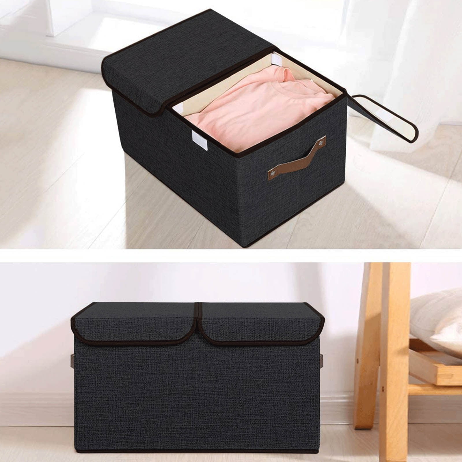 Clearance 50% ZKCCNUK Storage Box Fabric Foldable Storage Box Double ...