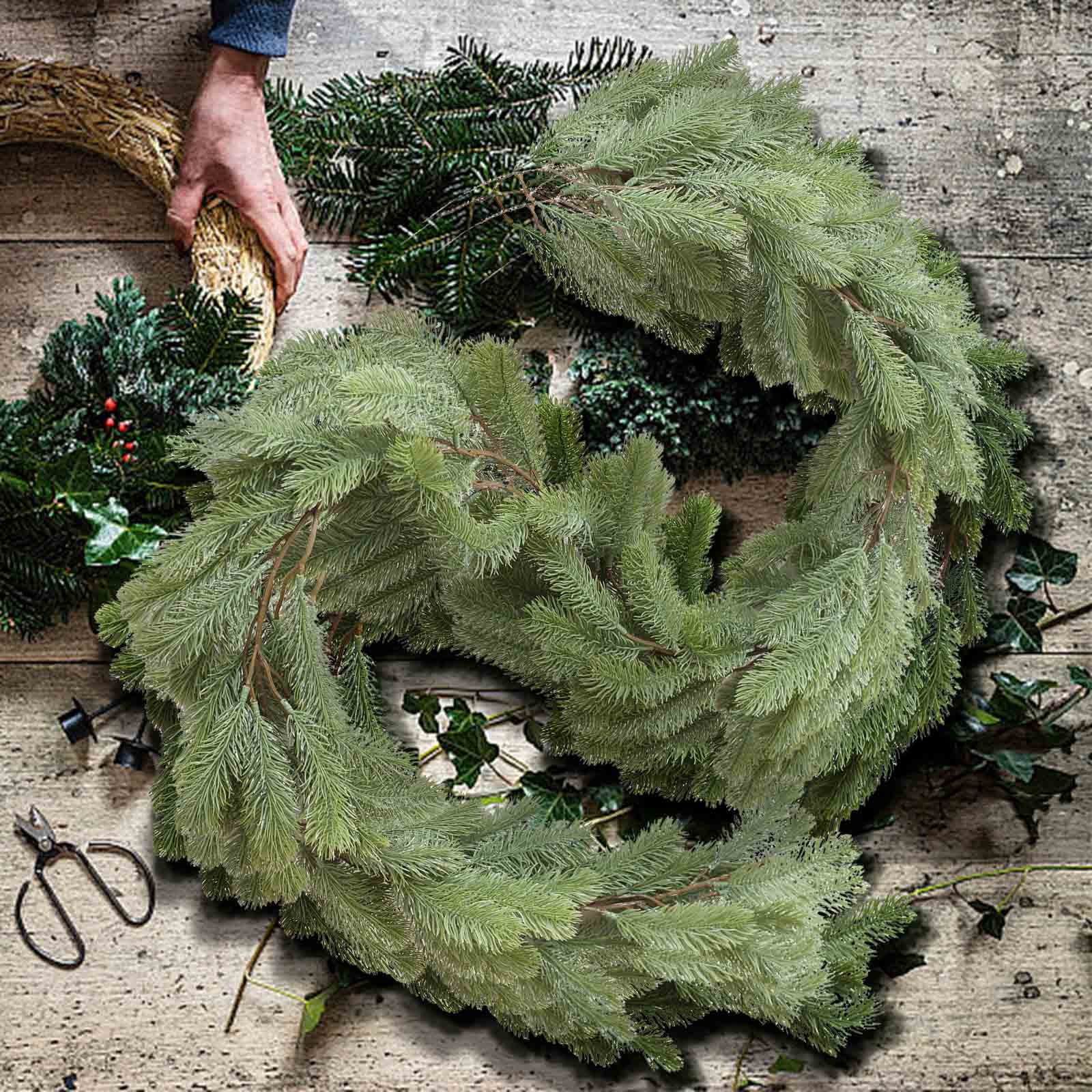Clearance!6.3 Ft Realistic Christmas Garland,Natural Droopy,Soft ...