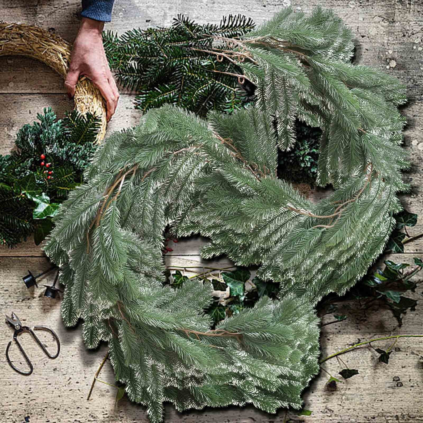 Clearance!6.3 Ft Realistic Christmas Garland,Natural Droopy,Soft ...