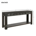Clearance! 64'' x 15'' x 30'' Console Table with 4 Drawers, Wood Buffet ...