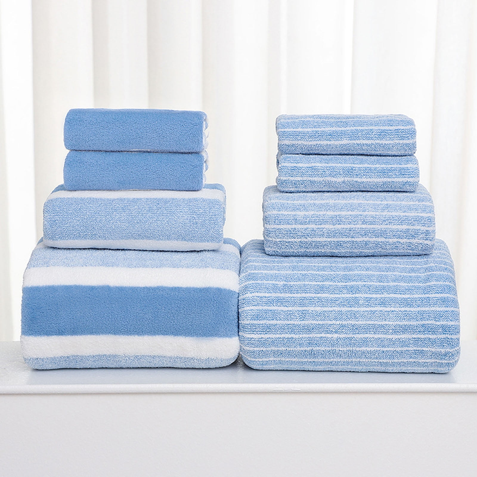 Clearance 8 Pack Plush Absorbent 100% Cotton Bath Towel Set, 2 Bath ...