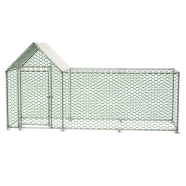 26'X6.7'X6.6' Large Walk-In Chicken Coop with Waterproof Cover ...