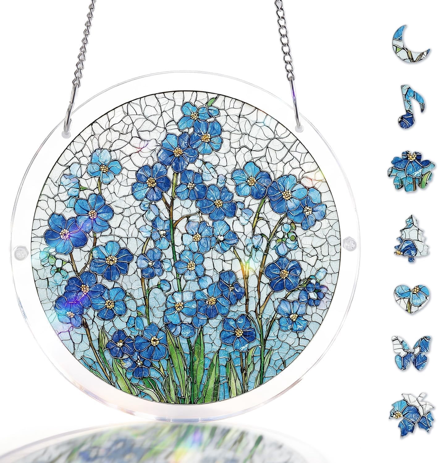 Clearance！Acrylic Suncatcher Jigsaw Puzzle-Emerald Flame Hummingbird ...