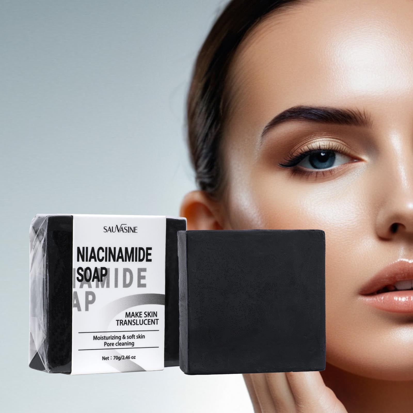 Clearance!Activated Charcoal Soap Bar, Niacinamide Soap, Charcoal Face ...