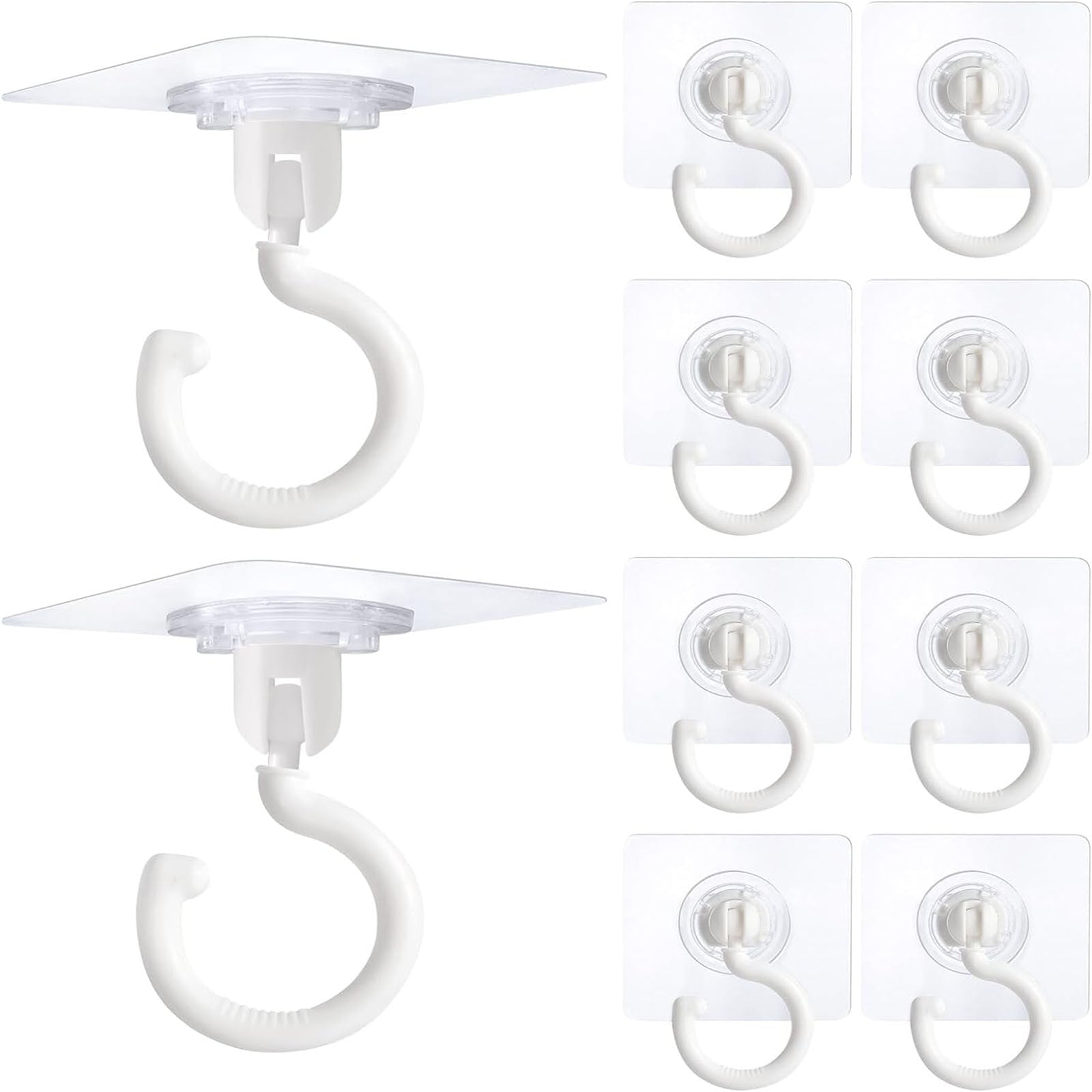 Clearance! Adhesive Ceiling Hooks, Sticky Hooks, Yuoaen Heavy Duty ...