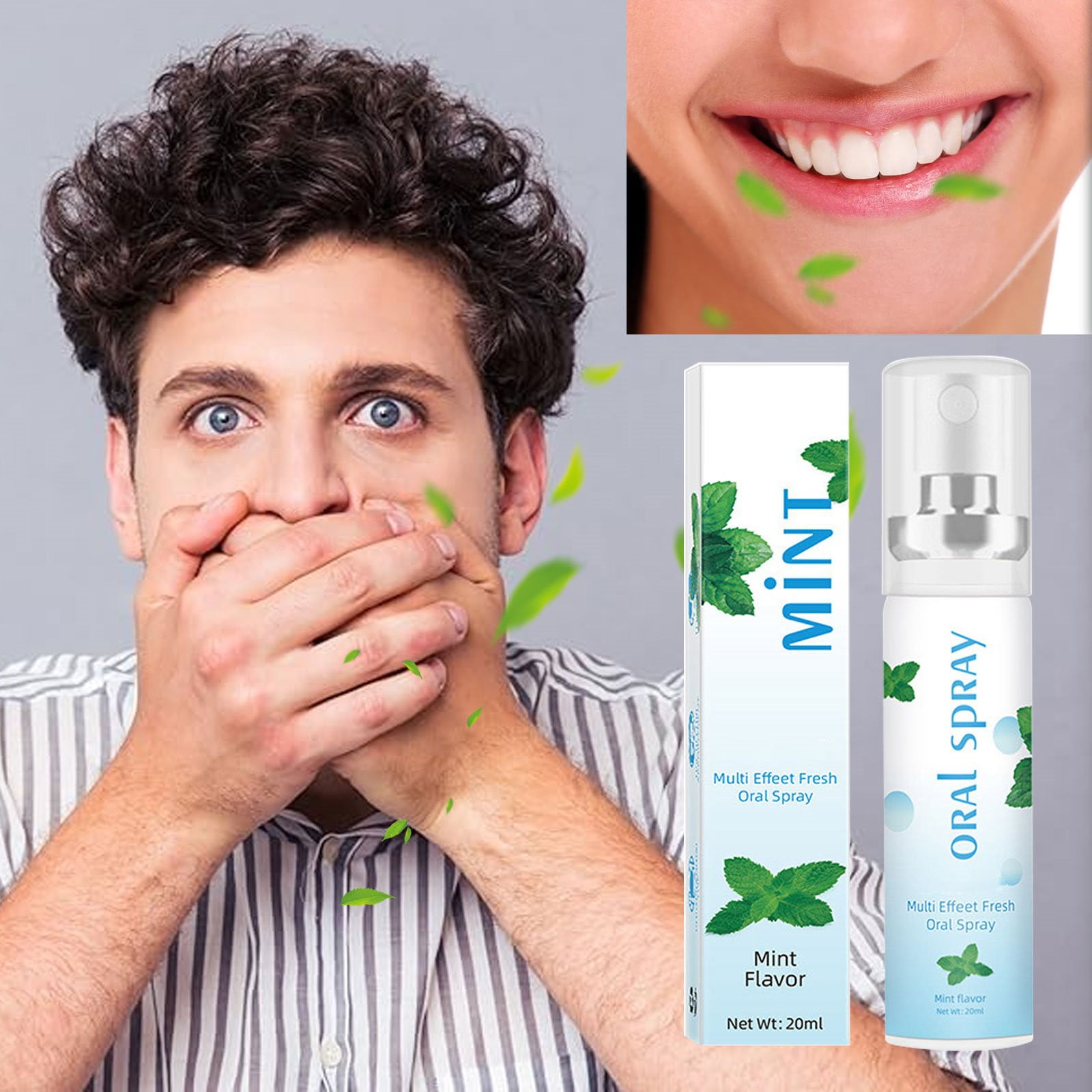 Clearance! Ageoie Dental Care Agents Fruit Flavored Oral Spray Mouth Spray Fresh Breath Compact ...