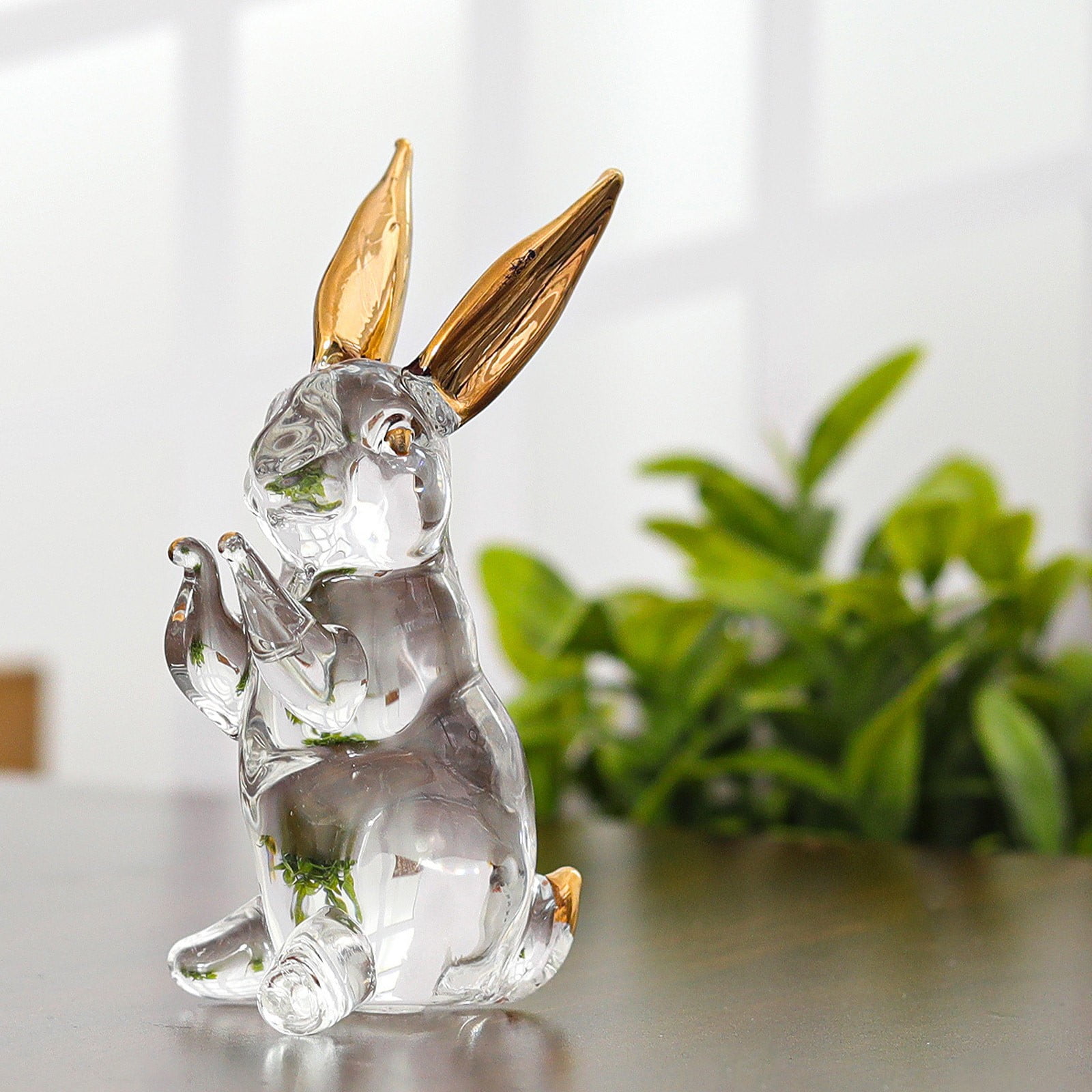 Clearance!Aijlhda Desktop Ornament Glass Bunny Ornaments Creative ...