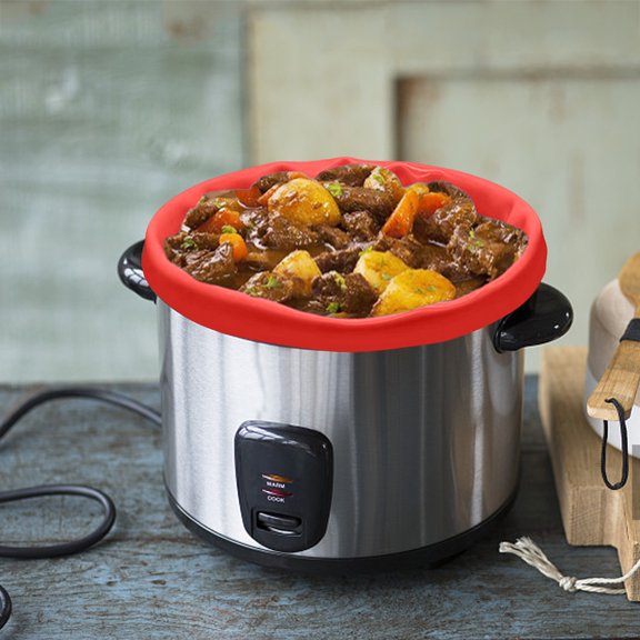 Qenwkxz Silicone Slow Cooker Liners, Leakproof, Heat-Resistant ...