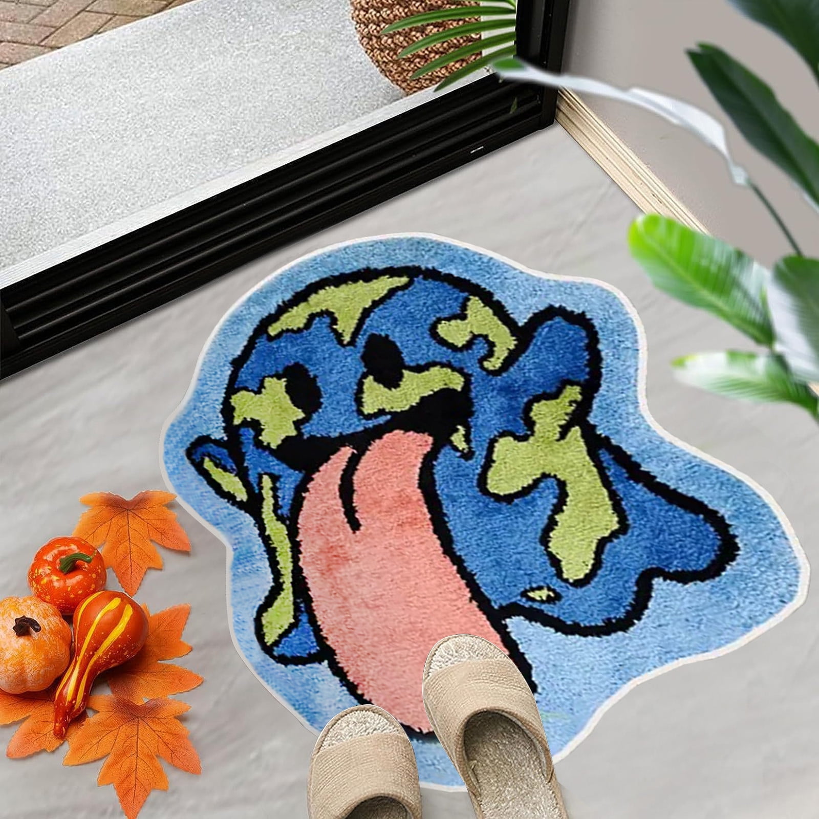 Clearance! Alien Ghost Cute Cartoon Fall Outdoor Rug, 16*24 ...