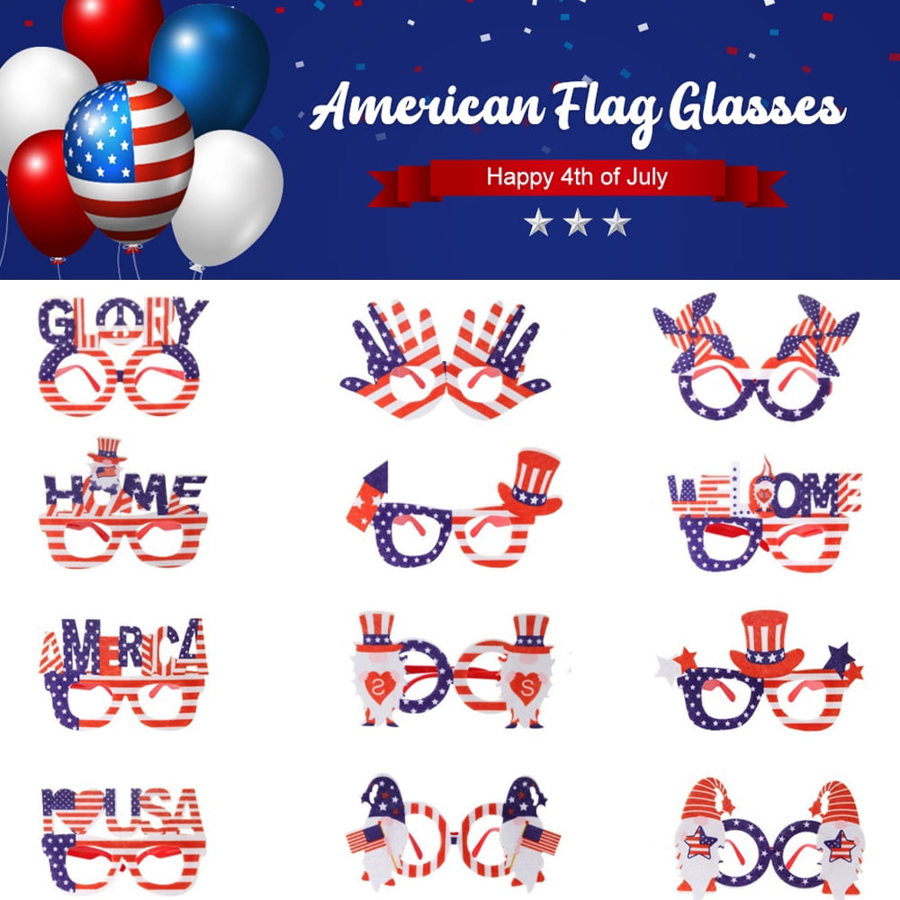Clearance!American Flag Glasses Patriotic Party Eyeglasses Fancy US ...