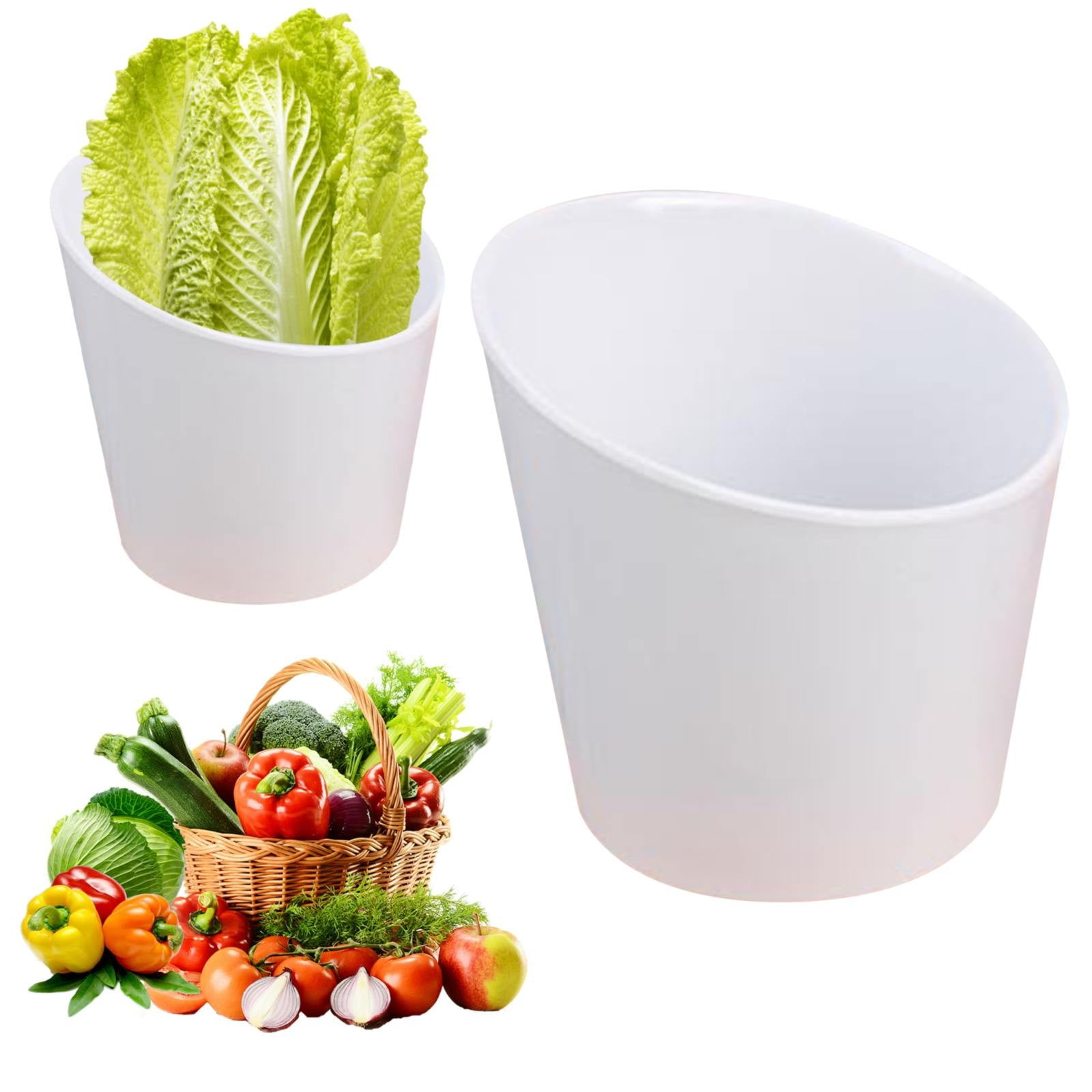 Clearance! Angled Salad Bowl Plastic Bowls - Slanted Serving Bowls for ...