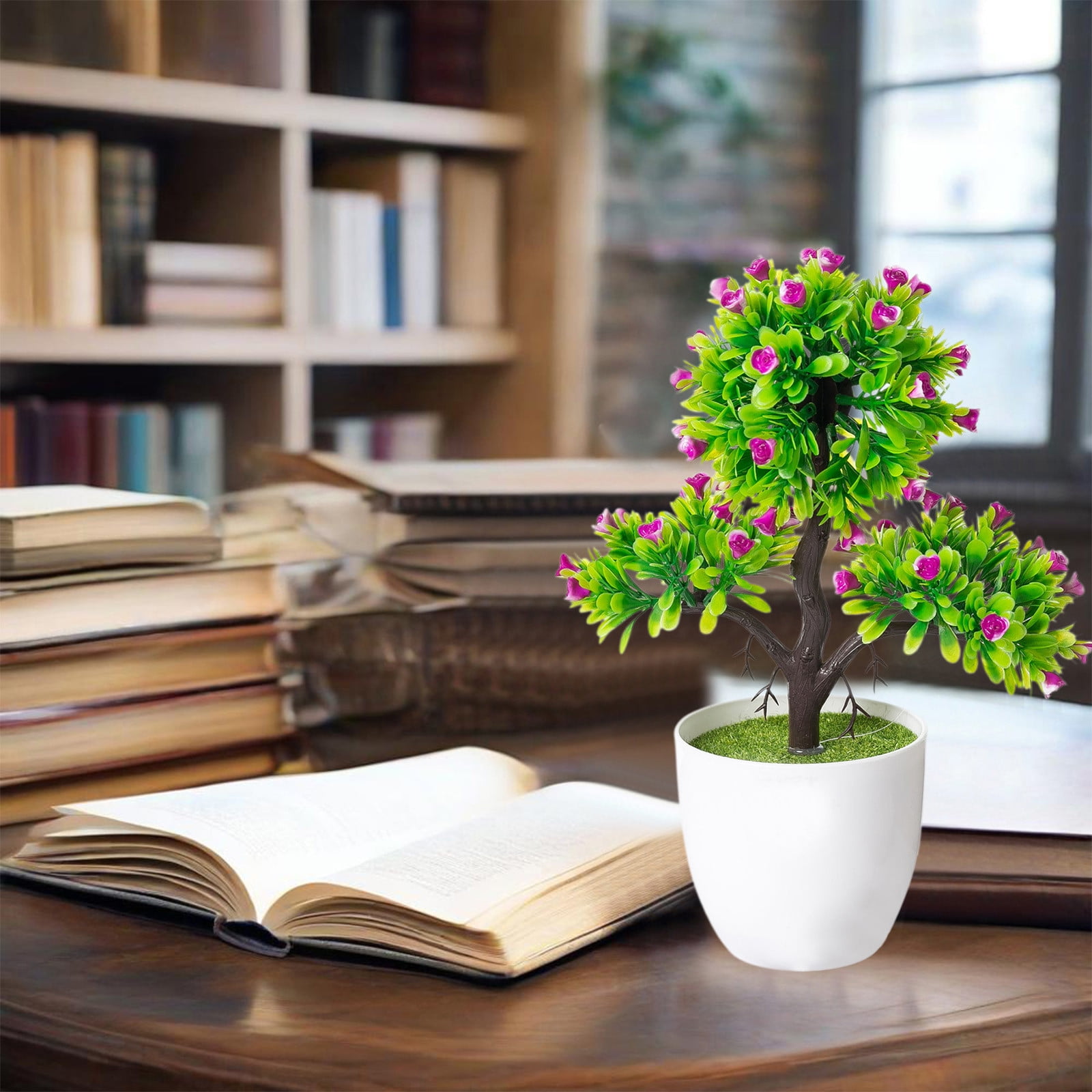 Clearance! Antqov Fake Plants Potted Plants Artificial Plants with Vase ...