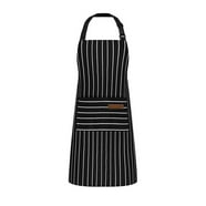 Taihexin 3-Pack Full Kitchen Aprons with Pockets, Cotton-Polyester ...