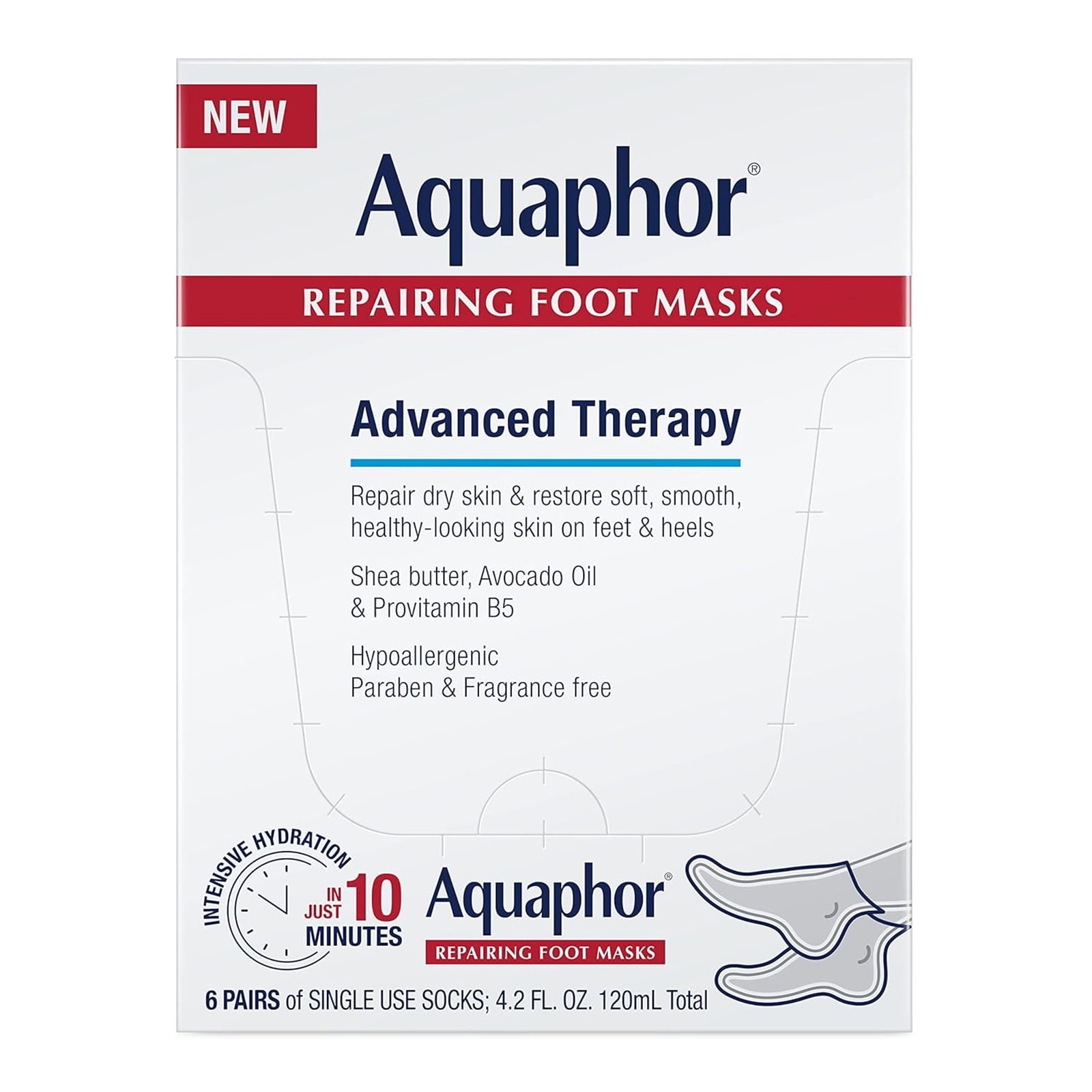 Clearance!Aquaphor,Foot Mask,Aquaphor Foot Mask,Aquaphor Repairing Foot ...