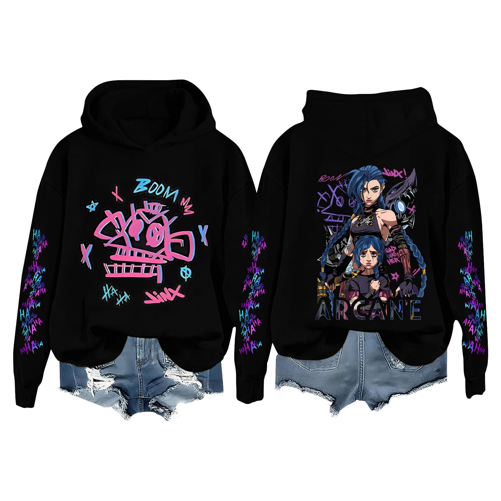 Clearance Arcane league of legends: Women's Fashion Casual Loose Long ...