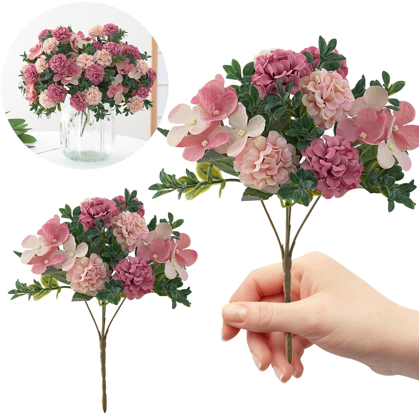 Clearance!Artificial Flowers Artificial Flower 16 Heads Faux Silk ...