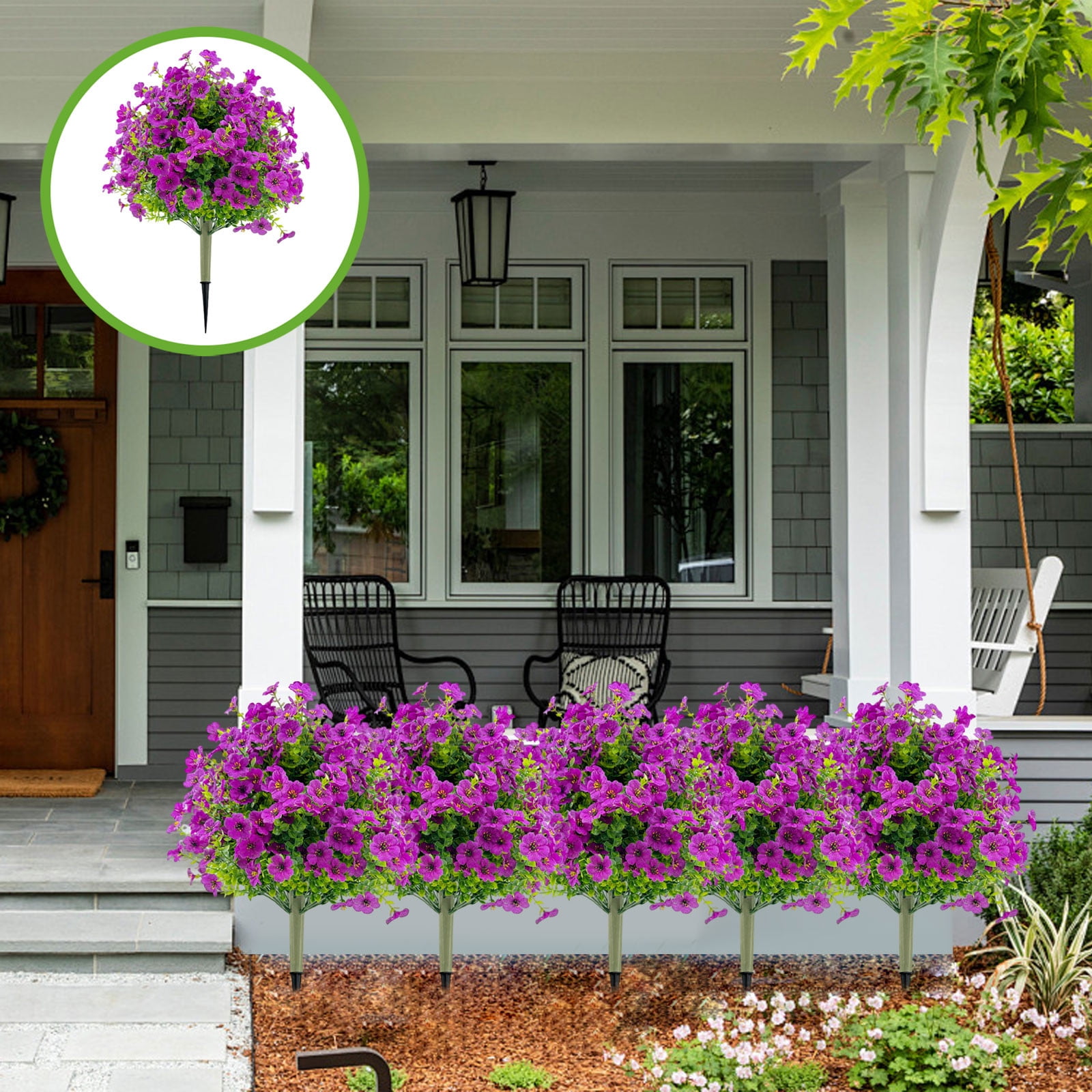 Clearance! Artificial Plants Outdoor,Artificial Rose Topiary Ball Bush ...